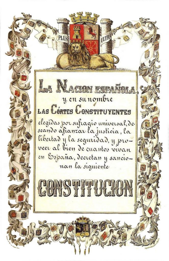 EXPLICACIÓN DE LAS CARACTERÍSTICAS DE LAS CONSTITUCIONES ESPAÑOLAS DEL ...